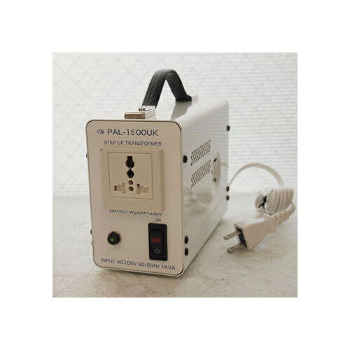 品番PAL-1500UK容量1500W重量6.4kgサイズW90×D180×H145(mm)入力電圧AC100V出力電圧AC240V/自動判別入力プラグAタイプ(ポッキンアース付)/コード1.3m出力コンセントマルチ対応(A/B/B3/BF...