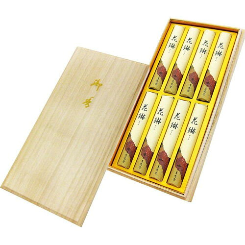 ●セット内容:お線香(花琳)(全長13.5cm・約20g)×8●特徴やわらかな白壇の香りのお線香“花琳”の桐箱入りご進物用線香です。【送料について】北海道、沖縄、離島は送料を頂きます。
