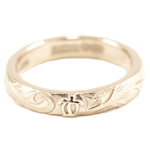 「ウミガメ」はハワイ語で「ホヌ」と呼ばれ,幸運を運んでくれる幸せの神様、ポジティブ(前にしか進めない)にしてくれるモチーフ、長寿の象徴など神聖な神様とされています。ホヌをモチーフに、途切れることない愛を意味するスクロール(波)や愛や幸せを育...