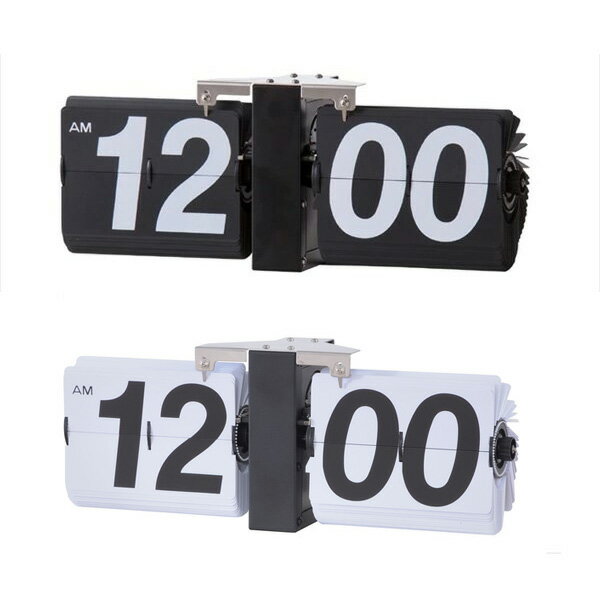 シンプルでスタイリッシュ、レトロデザインのFLIP CLOCK パタパタと音をたてて時間を刻むFLIP CLOCKは見ているだけでも楽しい時計です。サイズ：W36xD8.5xH14素材：スチール(粉体塗装・クロームメッキ)　ポリ塩化ビニル備...