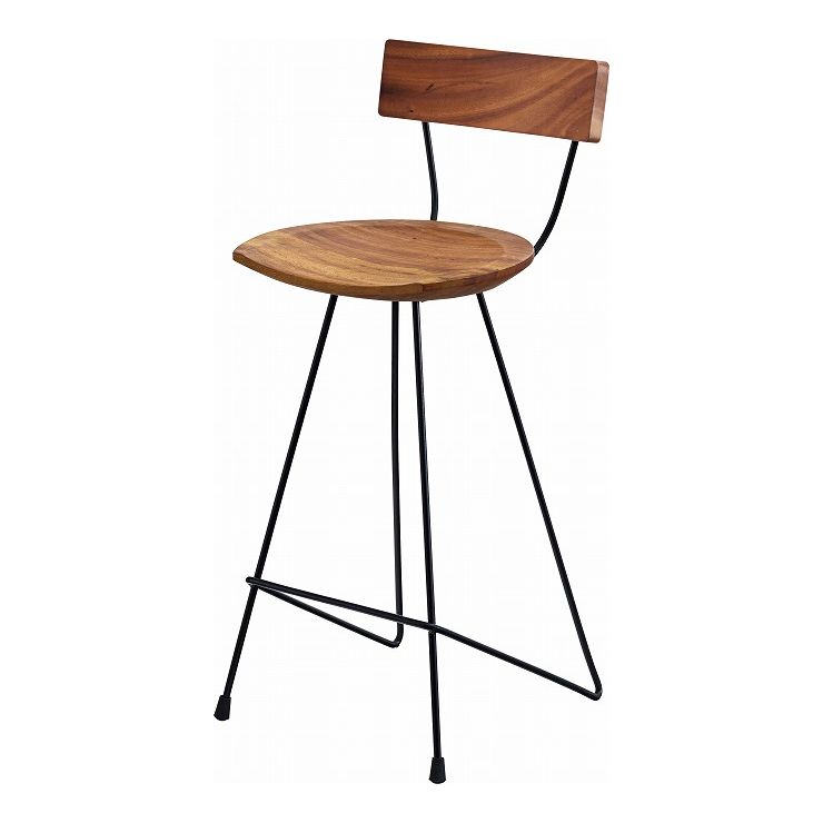 ●サイズ（cm）幅40×奥行41×高さ90×座面高65●材質天然木(モンキーポッド) ラッカー塗装 スチール(粉体塗装)●原産国インドネシア【代引きについて】こちらの商品は、代引きでの出荷は受け付けておりません。【送料について】北海道、沖縄...