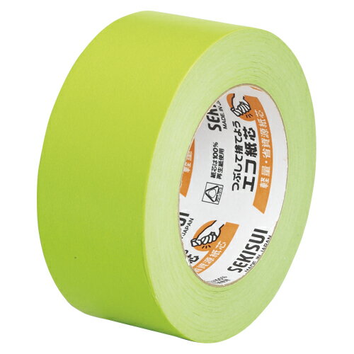 ●カラー／黄緑●寸法／幅50mm×長さ50m●厚さ／0．145mm●材質／クラフト紙●単位／1巻●メーカー品番／K50WC13積水　カラークラフトテープNo．500WC　黄緑●特殊ホワイトクラフト紙を使用した鮮やかな11色展開です。●無用剤...