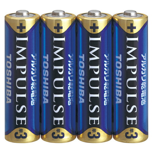 ◆ひとクラス上の長持ちハイパワー◆新アルカリ乾電池「IMPULSE」◆シュリンクパック■　仕　様　■(一本あたり)タイプ：アルカリ乾電池形状：単3形サイズ（約）：直径14.5×長さ50.5mm商品内容：4本入り幅広い用途において、ひとクラス...