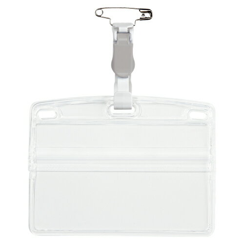 カラークリップタイプ タッグ名札10枚入り名札ケースは使い勝手のいい名刺サイズ(ソフトケース)クリップ色:灰名札ケースの取付取り外しが簡単で外れにくいフック式(安全ピン付)■名札用ケース・中紙寸法W90mm×H55mm(名刺サイズ)【送料に...