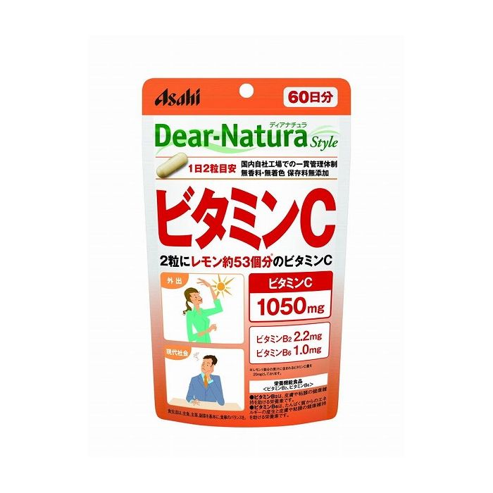 メーカー名:アサヒグループ食品特定分類:健康食品生産国:日本賞味期限:別途パッケージに記載JAN:4946842638482●2粒にレモン約53コ分*のビタミンC(1050mg)を凝縮しました。●さらにビタミンB2(2.2mg)、ビタミンB...