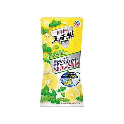 商品概要メーカー：アース製薬商品名：トイレのスッキーリ！Sukki−ri！ミントグレープフルーツ（400mL）区分：日用雑貨内容量：400mL商品概要：逆さま「スッキーリ方式」だから最後の一滴までしっかり消臭芳香効果が続く！JANコード：4...