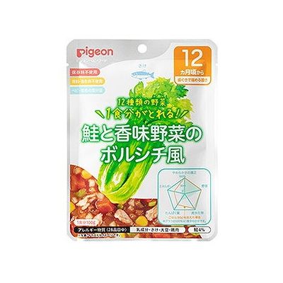 商品概要メーカー：ピジョン商品名：【軽】食育レシピ1食分の野菜鮭と香味野菜のボルシチ風（100g）区分：食品内容量：100g商品概要：【12ヶ月頃から】ピジョンのレトルトパウチ管理栄養士のこだわり！JANコード：4902508005265商...