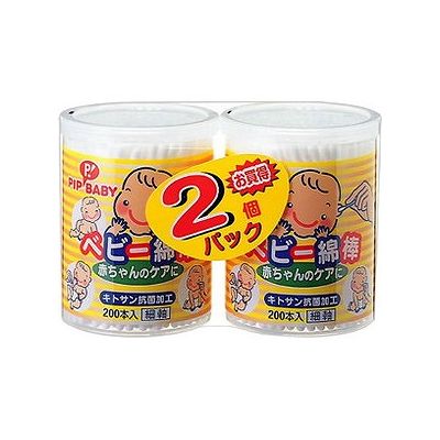 商品概要メーカー：ピップ商品名：ピップベビー綿棒キトサン抗菌加工細軸（200本入×2P）区分：日用雑貨内容量：200本2個商品概要：キトサン抗菌加工、細軸タイプの綿棒です。1本ずつ取り出せる清潔な容器です。●お買い得な200本入りの2個パッ...