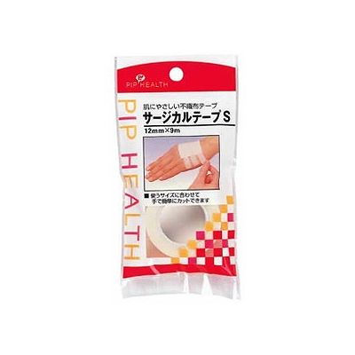 商品概要メーカー：ピップ商品名：サージカルテープSサイズ（12mm×9m）区分：日用雑貨内容量：1個商品概要：ガーゼなどを固定するために使用する不織布テープです。どんな部位もピッタリ固定。肌にやさしいタイプ。使うサイズに合わせて手で簡単にカ...