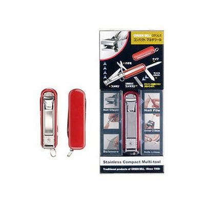 商品概要メーカー：グリーンベル商品名：ステンレスコンパクトマルチツール（赤）GT−109区分：日用雑貨内容量：1個商品概要：便利なマルチツールJANコード：4972525052238商品コード：076108455商品の特徴●ツメキリ、ツメヤ...