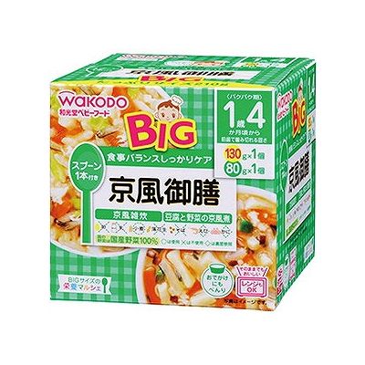 商品概要メーカー：アサヒグループ食品（和光堂）商品名：【軽】BIGサイズの栄養マルシェ京風御膳区分：食品内容量：1セット商品概要：「京風雑炊」と「豆腐と野菜の京風煮」の詰め合わせです。京風雑炊は、野菜とたら、まいたけをかつお昆布だしで煮た、...