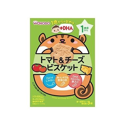 商品概要メーカー：アサヒグループ食品（和光堂）商品名：【軽】1歳からのおやつ＋DHAトマト＆チーズビスケット（11．5g×3袋）区分：食品内容量：11．5g×3袋商品概要：【1歳頃から】トマトを加え、食べやすいチーズ味に焼き上げた、甘さ控え...