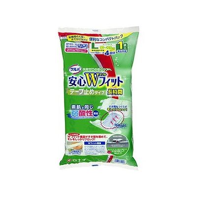 商品概要メーカー：白十字商品名：サルバ安心Wフィット男女共用Lサイズ区分：日用雑貨内容量：1枚入り商品概要：Wフィット構造を採用し、すき間を埋めてモレをブロックする介護用おむつのテープタイプです。腰部を止めテープで包むように装着します。おし...