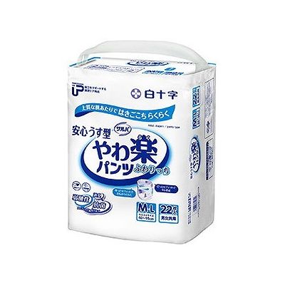 商品概要メーカー：白十字商品名：P．Uサルバやわ楽パンツ安心うす型M−Lサイズ（22枚入）区分：日用雑貨内容量：22枚商品概要：おなかまわりはゆったりフィット、背中まわりはぴったりフィットJANコード：4987603355309商品コード：...