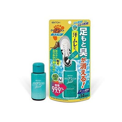 商品概要メーカー：井藤漢方製薬商品名：クリアシストスエット（14g）区分：化粧品内容量：14g商品概要：足汗・足ムレに着目！靴にふりかけて履くだけ、足もと臭専用消臭＊パウダー。JANコード：4987645400586商品コード：074005...