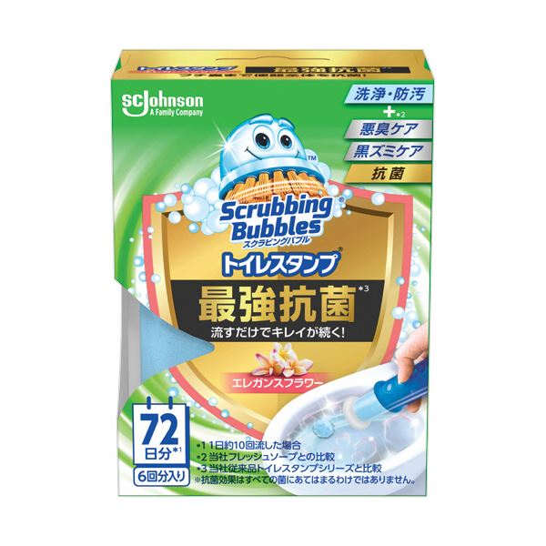 ■商品内容【ご注意事項】この商品は下記内容×3セットでお届けします。週1回のスタンプで、トイレがずっとピッカピカ！臭い対策に。●便器に直接貼り付けるタイプだからどんなタイプの洋式トイレにも使えます。エレガンスフラワーの香りです。■商品スペッ...