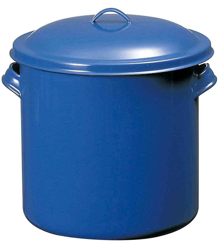 【商品説明】●酸・アルカリに強い。●ホーロー製ですから塩や酸に強く、自家製の漬け物はもちろん、ソース、タレ等の保存にといろいろな用途で使用されています。 底径：310 【内寸】φ330×H330 【容量】25L【材質】ホーロー【代引きについ...