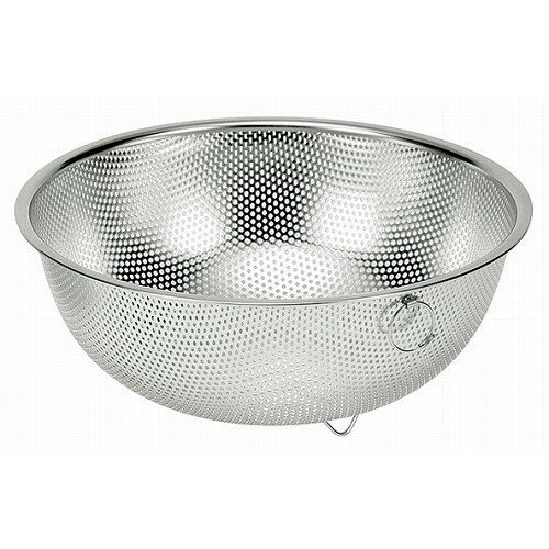 ■商品説明●足付きだから、底面が下につかず、衛生的。●リング付きで、フックにかけて収納できる。●同じサイズのボウルと重ねて使えます。■直径・サイズ外径：281×H110■深さ■重さ310g■容量●リング付きで、フックにかけて収納できる。●同...