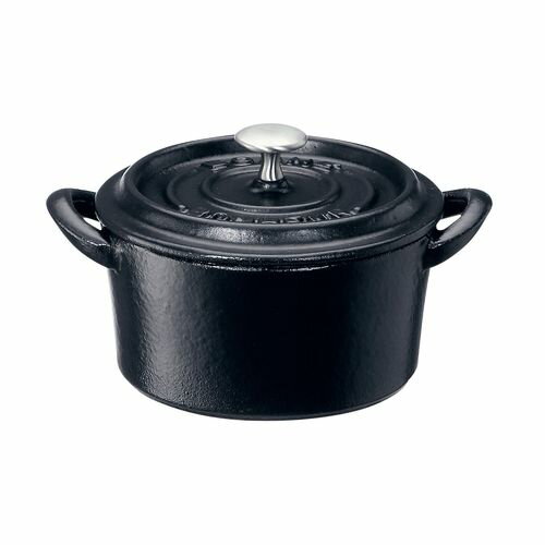 ●サイズ(cm):22●カラー:ブラック●内径×深さ(mm):220×100●容量(cc):3400●重量(kg):4.6●底径(mm):198■材質:鉄鋳物ホーロー加工ボン・ボネール 鋳物ホーロー シリーズ 熱伝導に優れた厚手のホーローな...