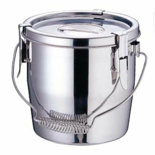 遠藤商事 SAモリブデン フック脱着式汁食缶 24cm ASY9724 JANコード 4905001017902●サイズ(cm):24●内径×深さ(mm):240×240●容量(L):10●材質：本体：モリブデン鋼入ステンレス　蓋・部品金具...