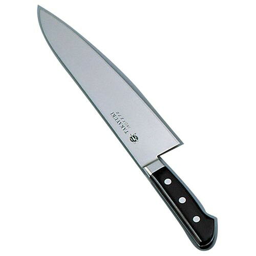 堺孝行 イノックス 牛刀 27cm AIN02027 JANコード 4582226411274●サイズ(cm):27●全長(mm):455●重量(g):280●背厚(mm):2.4■堺孝行作 イノックスシリーズクローム、モリブデンを含有した...