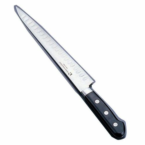 堺菊守 特殊ステンレス鋼 筋引27cm AKK4127 JANコード 4582226890871●サイズ(cm):27●全長(mm):405●重量(g):185●背厚(mm):2.2●材質：特殊ステンレス鋼■堺 菊守 サーモン型包丁特殊ステ...
