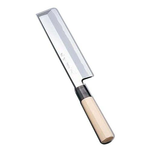 堺寛光 紋鍛 薄刃包丁（片刃） 19.5cm AZT1903 JANコード 4974158093633●サイズ(cm):19.5●全長(mm):335●重量(g):185●背厚(mm):4.0●材質：刃身:青鋼二号、柄部:八角水牛柄■※庖丁...