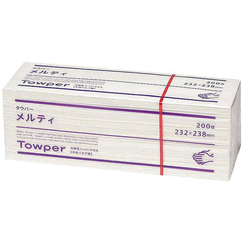 トウカイ ペーパータオル （20束入） メルティ タウパー KTO2901 JANコード 4902092774387●サイズ(mm):232×238(平判3ツ折)●ケース入数:200枚×20束入●材質：木材パルプ紙(白)■使用原料:天然パル...