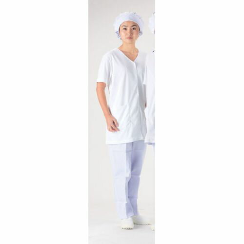 福田商店 テクノファインコート 女子襟無し半袖白衣 NR-449 L SHK4403 JANコード 4580264670448●メーカー品番:NR-449●サイズ:L●着丈(cm):75●肩巾(cm):40●胸囲(cm):107●半袖(cm...