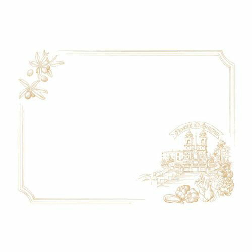 カミイソ 洋風・中華テーブルマット（100枚入） スペイン広場 ベージュNo.505 QTC58 JANコード 4529671350055●幅×奥行(mm):430×294●重量(kg):1.1●材質：コニーラップホワイト【送料について】北...