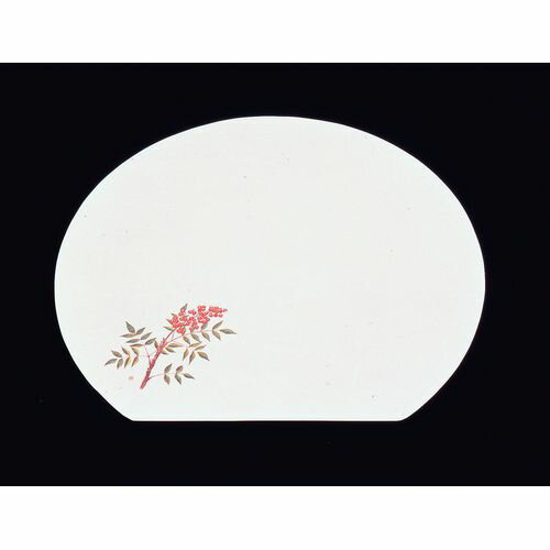 ヤマコー 尺3半月枯淡懐石まっと（100枚入） 南天 QKI53 JANコード 4988484652167●縦×横(mm):370×335●材質：和紙■四季の趣きを大切にしたお料理を、さらに引き立てます。■尺3半月枯淡懐石まっと(100枚入...