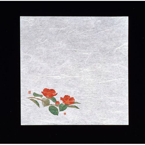 ヤマコー 新・濡れ奉書紙（100枚入） 椿 QHU24 JANコード 4988484654093●幅×奥行(mm):200×200●材質：和紙■薄口の特漉き雲竜和紙(無蛍光)を使用しています。■余分な油を吸収しますので、天紙としても最適です...