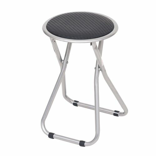 弘益 パイプ折りたたみスツール PFC-11BK UST4601 JANコード 4933178012710●メーカー品番:PFC-11BK●間口×奥行×高さ(mm):350×350×480●材質：繊維版．鋼．ポリ塩化ビニル■座部:φ300/...