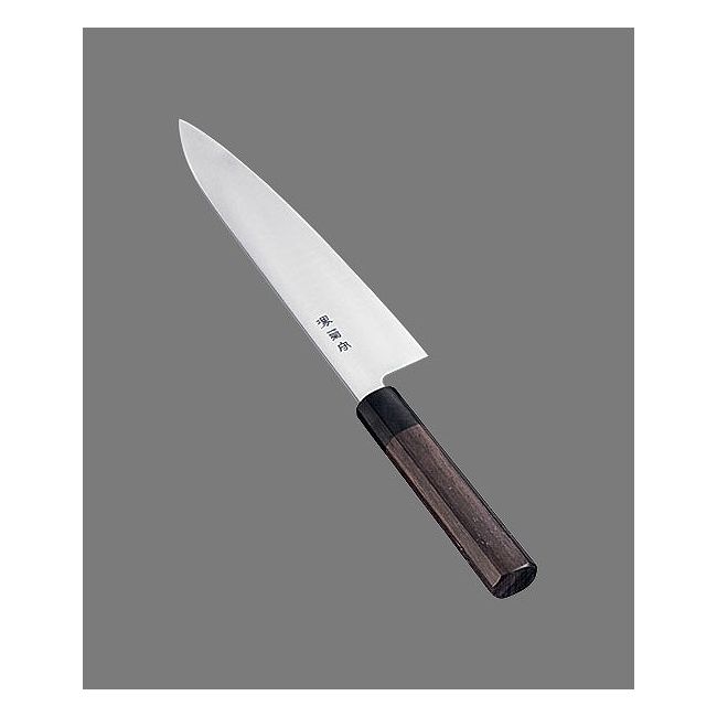 河村刃物 堺菊守 和式 牛刀(両刃)紫檀柄 21cm [AKKA501]JANコード：4582226902116堺菊守和式シリーズ●ハンドルに和式の柄を採用した、和庖丁感覚の洋庖丁です。●和食料理人の手にピッタリのグリップで、カウンター仕事...