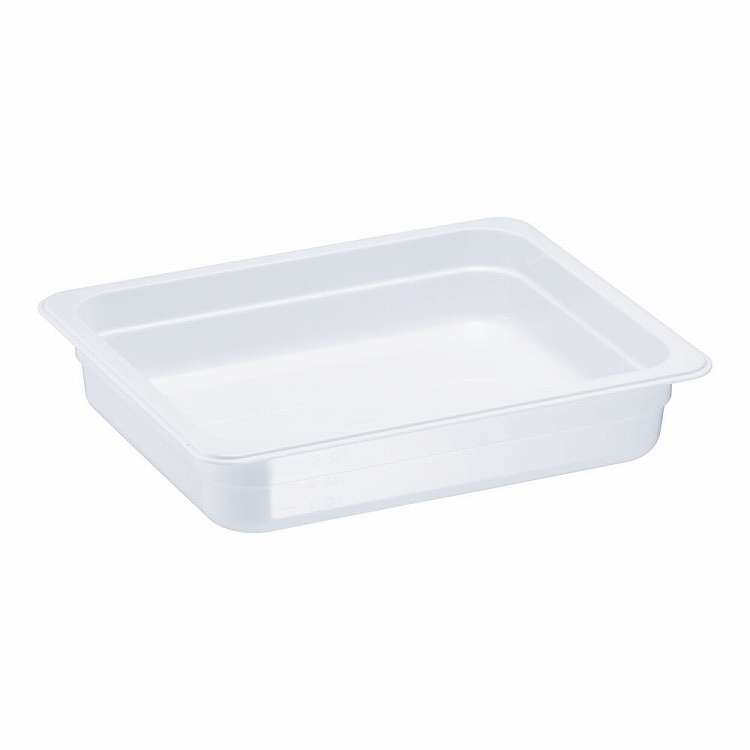 ●軽量トライタン樹脂のホワイトフードパン・陶器のようなホワイトカラーは、ストレージ使用だけでなく卓上、ビュッフェとしてもご使用頂けます。●割れやすい陶器フードパンやメラミンフードパンの替わりとして軽く、取扱い易いトライタンコールドフードパン...