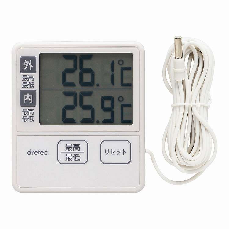 ●73×84×H16温度:室内/-10〜+50度室外/-20〜+70度●電源:単4乾電池×1本(付属):センサーコード:3m●冷蔵庫の温度管理に便利です。●最高/最低温度の自動メモリー●フック穴・磁石・スタンド付●最高・最低温度メモリ機能●...