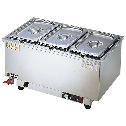 ●電気ウォーマー(卓上タイプ):スープ、ポタージュ、シチュー、味噌汁などを出来たての味のまま保温する湯煎タイプのウォーマーです。湯温はサーモセンサーの働きで希望のダイヤルに合わせるだけで一定に保てます。※Q&A※ES-5WT型(タテ型タイプ...
