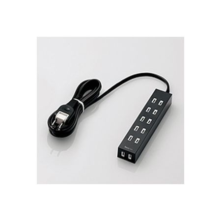 エレコム 電源タップ シャッタータップ「flecc barra」 T-NFL01-2620BKJANコード：4953103288171デスクの上で冴えわたる洗練されたデザイン。いつも手元に置いておきたくなるスタイリッシュなシャッタータップ“...