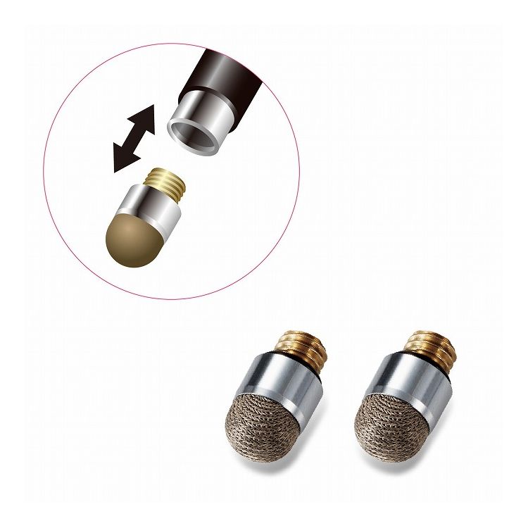 【商品特長】導電繊維を採用し、なめらかなペン滑りを実現。キャップ付き導電繊維タッチペン(P-TPMCF01シリーズ、PCTPMCF01シリーズ)専用の交換ペン先。■キャップ付き導電繊維タッチペン(P-TPMCF01シリーズ、PCTPMCF0...