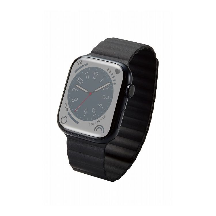 【商品名】アップルウォッチ バンド Ultra / SE / Series 8 7 6 5 4 3 2 1 [ 49mm 45mm 44mm 42mm ] シリコン マグネット式 ベルト 耐衝撃 ブラック【特長】バンドに埋め込まれたマグネッ...