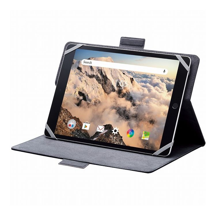 【商品説明】8.5〜11.5インチのタブレットに対応し、高級感のあるソフトレザーを使用した手帳タイプの汎用タブレットケースです。シリコン製ラバーバンドでタブレットの四隅をしっかりホールドすることで、8.5〜11.5インチのタブレットにフレキ...