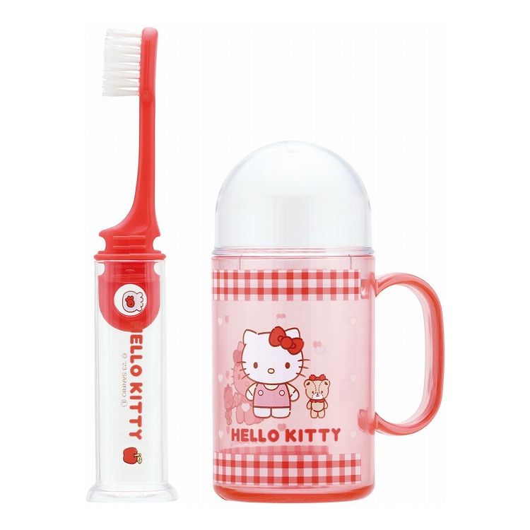 ※このページは「ハローキティ お友だち」の商品ページになります。【商品詳細】お出かけや旅行、学校などに持って行きやすいジョイント式歯ブラシと、コップにもなるケースのセットです。歯ブラシは自立するので立てて乾かせて衛生的♪取っ手付きのケース本...