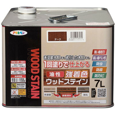 【商品説明】●隠ぺい性が高く、劣化した木部もきれいに仕上がり、塗り替えに最適です。●防虫、防腐、防カビ効果のある屋外木部専用塗料です。●安全性に配慮した薬剤を使用しています。●1回塗りで仕上がりますので、作業時間が短縮できます。【用途】●適...