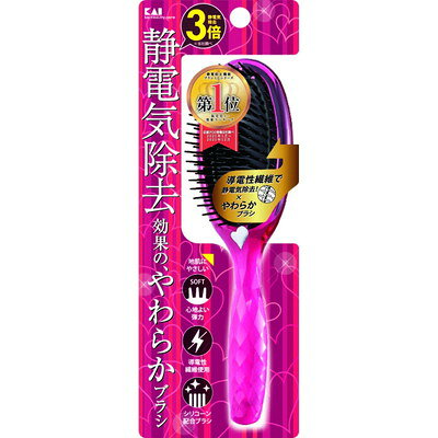 【商品説明】●静電防止機能と頭皮へのやさしさを兼ね備えたアイテム。●じっくり丁寧にヘアケアしたい方にぴったり。●商品サイズ(約)：210×60×35mm●重量(約)：67g●材質：毛/ポリエチレンハンドル/AS樹脂ハード部/アルミニウム導電...