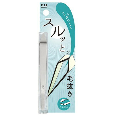 【商品説明】●先端先丸形状で肌当たりが優しい毛抜きです。●先曲げ形状により毛を捉えるための視認性が向上し、すっきりとした凹凸のないデザインに仕上がりました。●商品サイズ(約)：95×10×16mm●重量(約)：11g●材質：本体：ステンレス...
