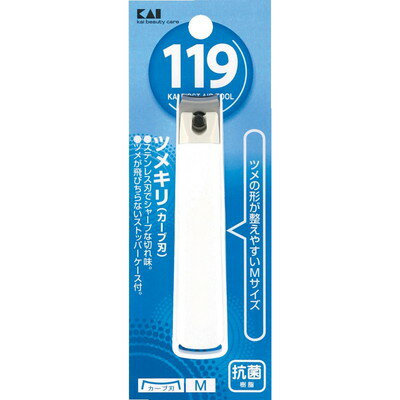 【商品説明】●ステンレス刃でシャープな切れ味。●ツメの形が整えやすいカーブ刃Mサイズ。●パッケージサイズ：140×50×25mm●重量：45g※メーカーの都合によりパッケージ、内容等が変更される場合がございます。当店はメーカーコード（JAN...