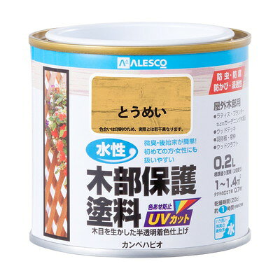 【商品説明】●木目をいかしたまま表面に塗膜を作らず着色するので、木材の持つ自然な風合いを引き立たせます。●木材保護成分も配合されているので防虫・防腐・防カビ・防藻・UVカット効果を発揮します。●臭いが少なく、乾燥も速く、使いやすい水性タイプ...