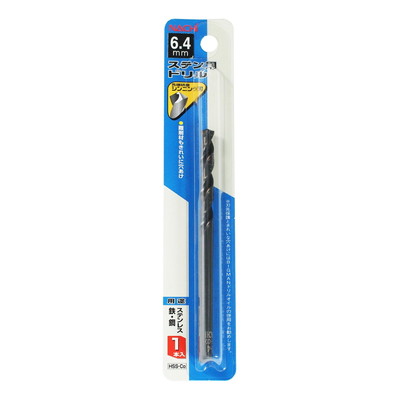 【商品説明】●先端研磨シンニング刃。●コバルトハイス鋼を使用。●ステンレスなどの難削材に最適。●サイズ（mm）：106×6.4×6.4●質量（g）：18●適応材：軟鉄・鋳鉄・鉄鋼・ステンレス鋼●入数：1本●穴あけ可能深さ：ドリル径の5倍まで...
