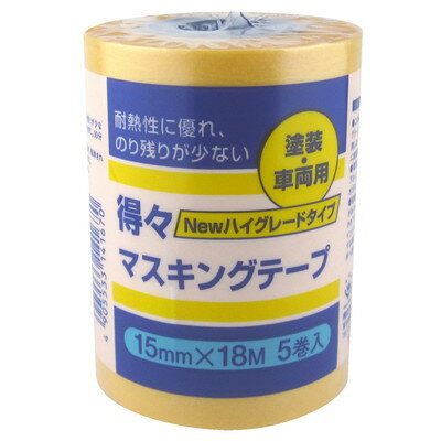【商品説明】●外壁から内装の養生まで使用可能です。●耐候性に優れ、見切りがはっきりきれいに出す事ができます。●梱包用と比べ粘着力が弱くはがしやすい特長から、仮止めとしてもご使用いただけます。●材質：基材／和紙、粘着剤／アクリル系●規格：15...