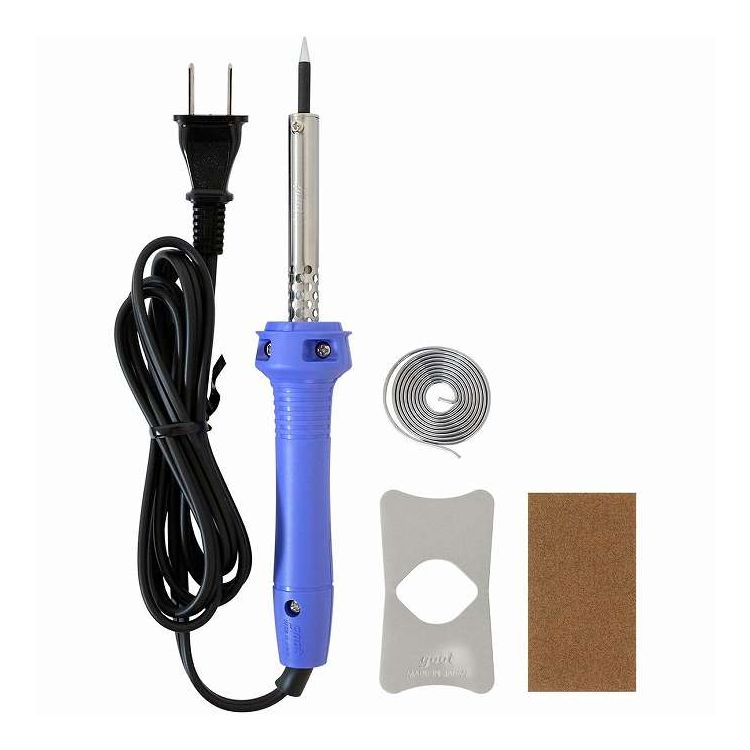 商品情報●日本製!。●電子工作用のはんだこて、はんだ、折り曲げこて台の3点セット。●30Wのはんだこてとヤニ入りはんだ、折り曲げこて台の3点セットです。●こて先は、長寿命タイプを標準装備(RB-475B)。●消費電力(W):30。●定格電圧...